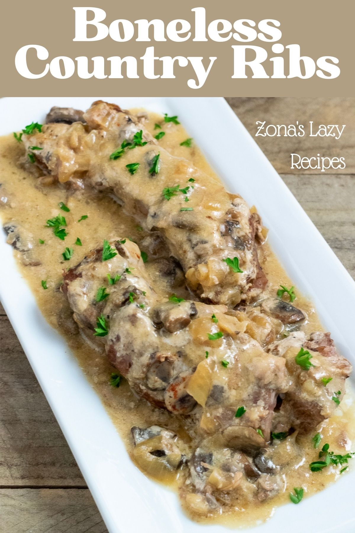 Easy Boneless Country Ribs (Slow Cooker) - Zona's Lazy Recipes
