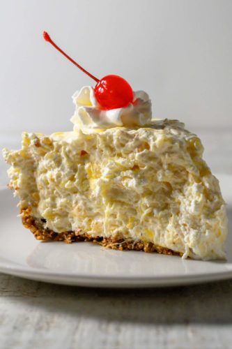 5 Ingredient Pineapple Pie (Just 10 minutes prep - No Bake)