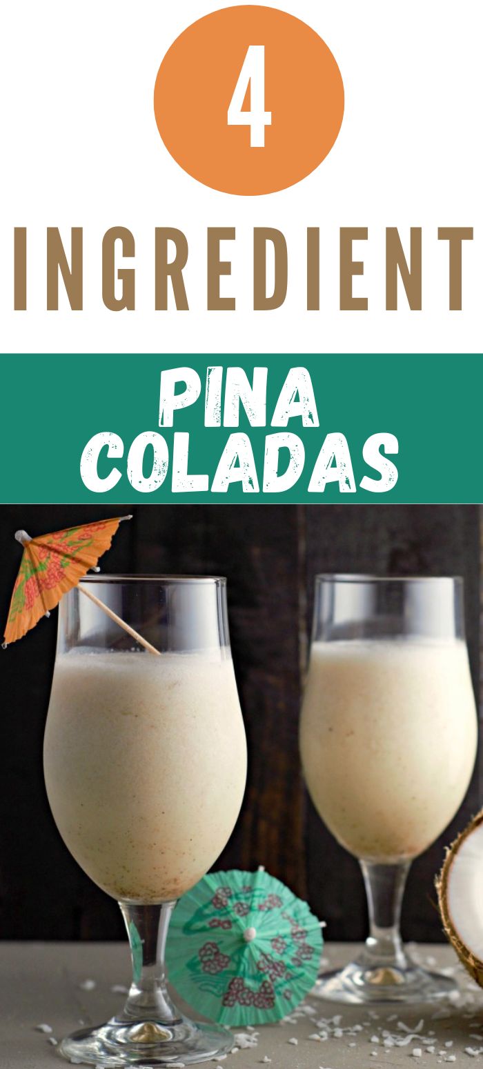 Pina Colada with Malibu Rum (4 Ingredients, 3 steps, and 5 min!)