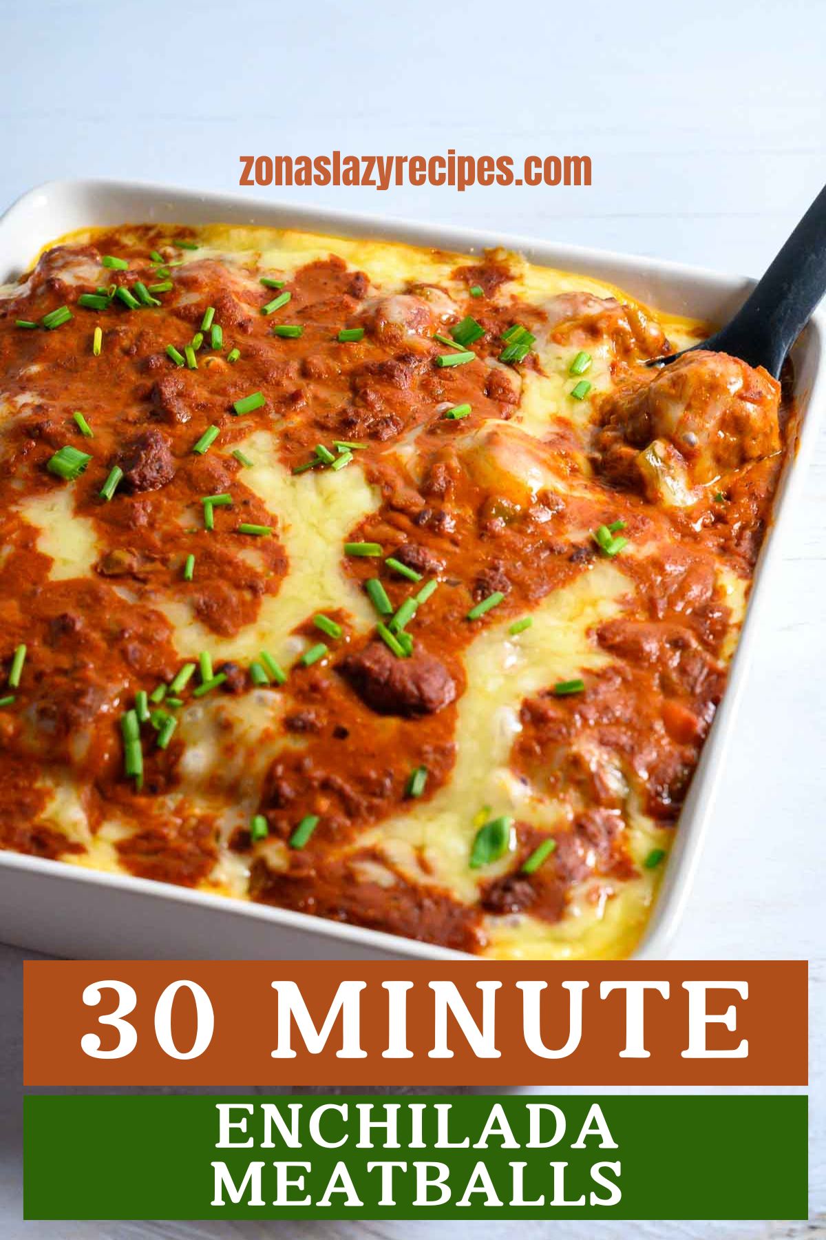 7 Ingredient Enchilada Meatball Casserole - Zona's Lazy Recipes